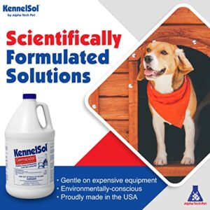 KennelSol 1-Step Kennel Cleaner - Liquid Concentrate Disinfectant and Deodorizer, Effective Against Bacteria and Viruses - 1 Gallon