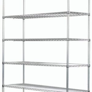 Omega 24" Deep x 30" Wide x 54" High 5 Tier Chrome Starter Shelving Unit