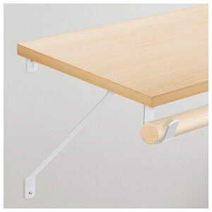 Nuk3y Heavy Duty Adjustable Shelf Rod Support Bracket (White)