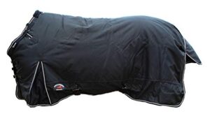 challenger 68" 1200d horse turnout waterproof heavy-weight winter blanket black 551g