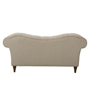 Homelegance St. 70" Claire Fabric Chesterfield Loveseat, Almond Brown