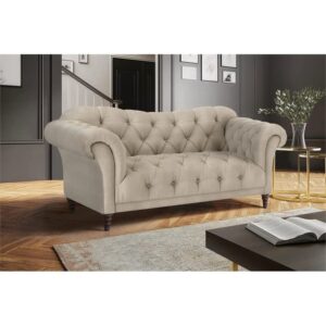 Homelegance St. 70" Claire Fabric Chesterfield Loveseat, Almond Brown