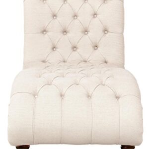 Homelegance St. 30" Claire Fabric Chesterfield Chaise, Almond Brown