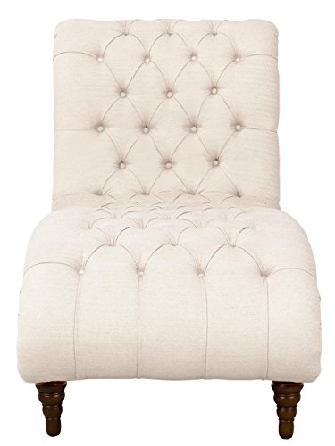 Homelegance St. 30" Claire Fabric Chesterfield Chaise, Almond Brown