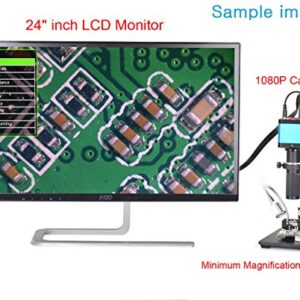 HAYEAR 14MP HDMI USB Industry Microscope Kit Camera Set Remote Control 100X C-Mount Lens Video Recorder 40 LED Ring Light