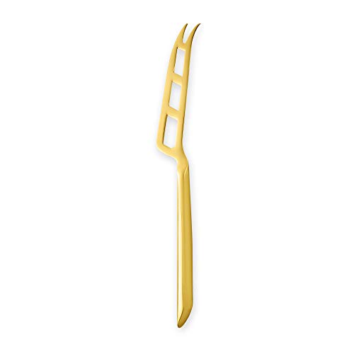 Viski Gold Cheese Knives, Set of 3 Cheese Knives, Stainless Steel with Gold Finish, Cheese Tools, Gold, Set of 3