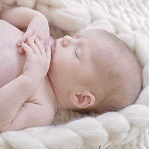 Long Merino Wool Braids, Newborn Photography Photo Prop