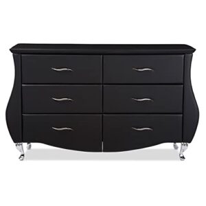 Baxton Studio BBT2039-Black-Dresser Dressers, Medium, Black