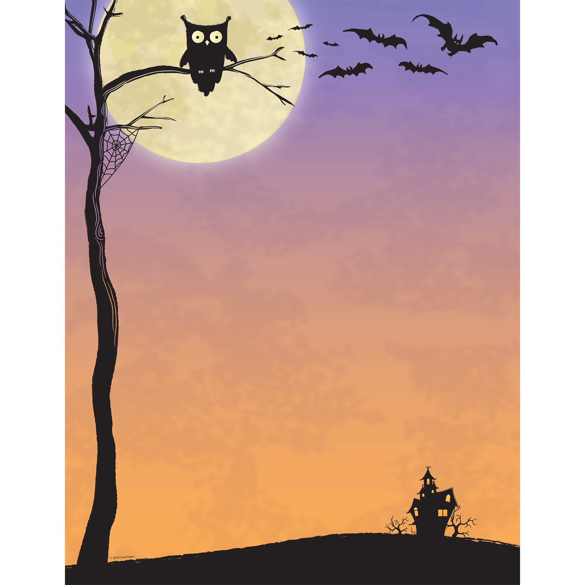 Great Papers! Stationery Letterhead, Halloween Who, 8.5" x 11", 80 Count (2014051)