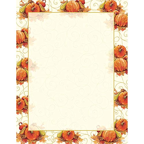 Great Papers! Stationery Letterhead, Fall Pumpkins, 8.5" x 11", 80 count (2013292)