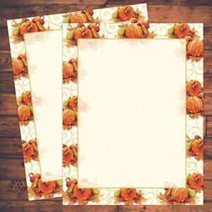 Great Papers! Stationery Letterhead, Fall Pumpkins, 8.5" x 11", 80 count (2013292)