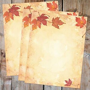 Great Papers! Fall Leaves Letterhead, Imprintable Stationery, 80 Sheets, 8.5" x 11" (2014075)