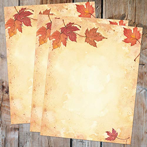 Great Papers! Fall Leaves Letterhead, Imprintable Stationery, 80 Sheets, 8.5" x 11" (2014075)