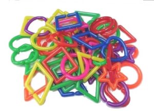 power of dream big mixed shape c chain links plastic neon toy diy 50 pcs y06