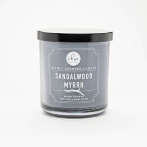 dw home medium single wick candle, sandalwood myrrh