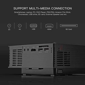 Taotaole Multimedia Mini Portable LCD LED Projection Home Cinema Theater Projector with HDMI USB VGA AV