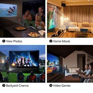 Taotaole Multimedia Mini Portable LCD LED Projection Home Cinema Theater Projector with HDMI USB VGA AV