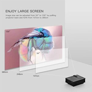 Taotaole Multimedia Mini Portable LCD LED Projection Home Cinema Theater Projector with HDMI USB VGA AV