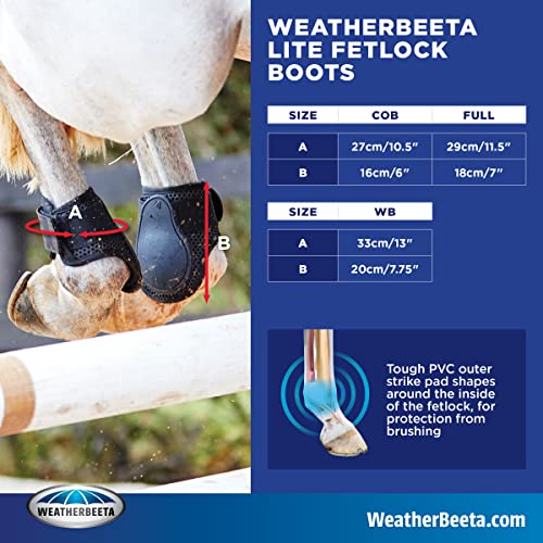 Weatherbeeta Lite Fetlock Boots, White, Cob