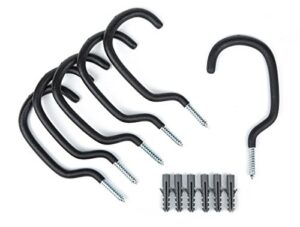 presa heavy duty bike rack hook set, black, 6-pack