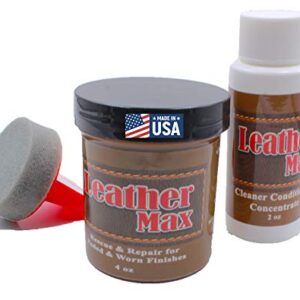 Leather Repair Kit/Leather Color Kit/Cleaner/Color Restorer/Sponge Applicator (Leather Repair) (Vinyl Repair) (Leather Dye) (Mahogany)