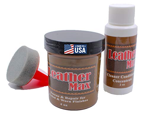 Leather Repair Kit/Leather Color Kit/Cleaner/Color Restorer/Sponge Applicator (Leather Repair) (Vinyl Repair) (Leather Dye) (Mahogany)