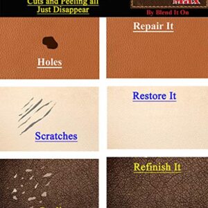 Leather Repair Kit/Leather Color Kit/Cleaner/Color Restorer/Sponge Applicator (Leather Repair) (Vinyl Repair) (Leather Dye) (Mahogany)