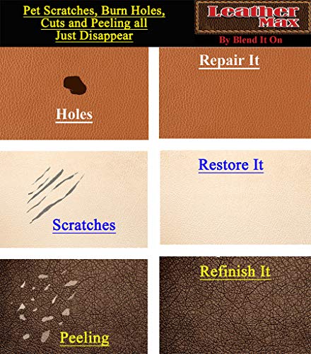 Leather Repair Kit/Leather Color Kit/Cleaner/Color Restorer/Sponge Applicator (Leather Repair) (Vinyl Repair) (Leather Dye) (Mahogany)