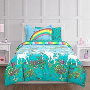 Kidz Mix Rainbow Unicorn Bed in a Bag, Twin