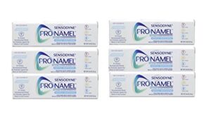 sensodyne pronamel toothpaste, gentle whitening, alpine breeze travel size 0.8 ounce (pack of 6)