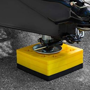 Camco Camper/RV Leveling Block Flex Pad | Features Flexible Non-Slip Design & Crafted of UV-Resistant Weatherproof Recycled Material | Great for Gravel, Tree Roots, and Uneven Surfaces | 2-Pk (44600)