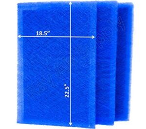 rayair supply 20x25 air ranger replacement filter pads 20x25 (3 pack)