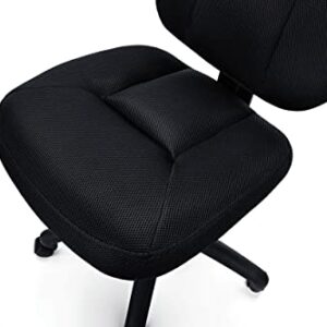 OFM ESS Collection Armless Task Chair, in Black (ESS-101-BLK)