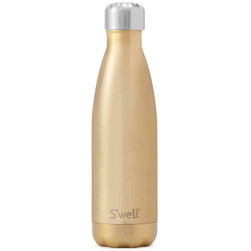 S'well Stainless Steel Bottle-17 Sparkling Champagne-Triple-Layered Vacuum-Insulated Containers Keeps Drinks Cold for 41 Hours and Hot for 18-with No Condensation-BPA Free Water, 17 fl oz