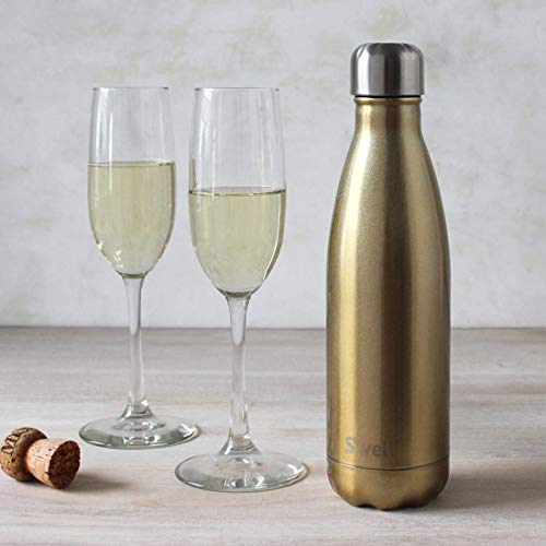 S'well Stainless Steel Bottle-17 Sparkling Champagne-Triple-Layered Vacuum-Insulated Containers Keeps Drinks Cold for 41 Hours and Hot for 18-with No Condensation-BPA Free Water, 17 fl oz