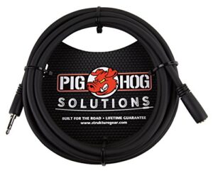 pig hog phx35-10 3.5mm trsf to 3.5mm trsm headphone extension cable, 10 feet