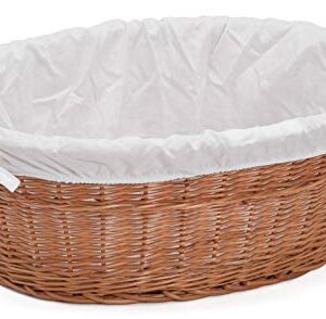 Prestige Wicker 461 Laundry Basket Lined, 60x43x23 cm, Natural