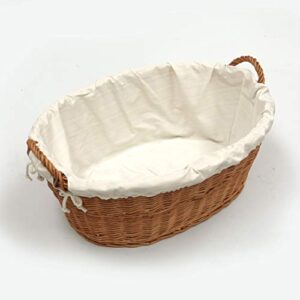 Prestige Wicker 461 Laundry Basket Lined, 60x43x23 cm, Natural