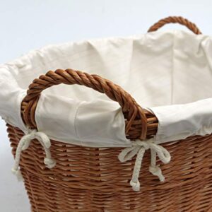 Prestige Wicker 461 Laundry Basket Lined, 60x43x23 cm, Natural