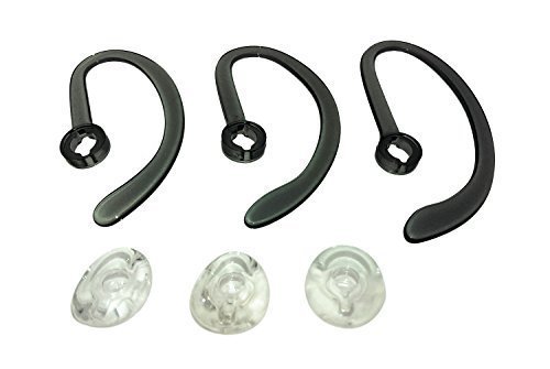 Plantronics Ear Buds, Spare Kit Earloops Buds for Plantronics WH500 CS540 W440 Savi W740 - Includes: 3 Earloop & 3 Eartips - Satisfaction Guarantee (Spare Kit 1 Pack)