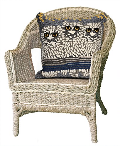 Liora Manne Frontporch Indoor/Outdoor Pillow, 18" Square, Owls