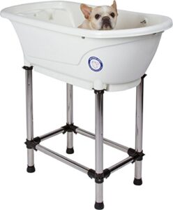 flying pig™ pet dog cat portable bath tub (white, 37.5"x19.5"x35.5")