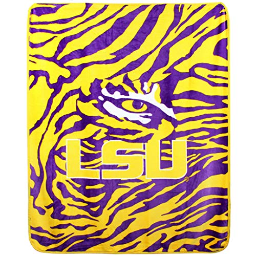 College Covers LSU Tigers Raschel Throw Blanket, 60 in by 50 in