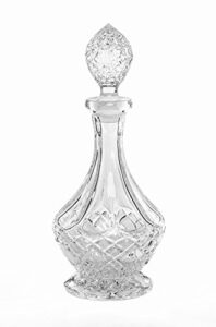 amlong crystal lead-free crystal liquor decanter with stopper, round