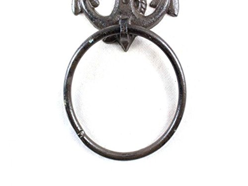 Cast Iron Anchor Towel Holder 8.5 Inch - Anchor Decoration - Metal Wall Art