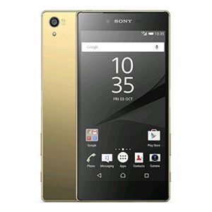 sony xperia z5 premium e6853 factory unlocked phone, 5.5-inch 4k uhd display, gold international version