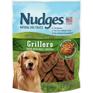 blue buffalo nudges grillers natural dog treats, chicken, 10oz bag