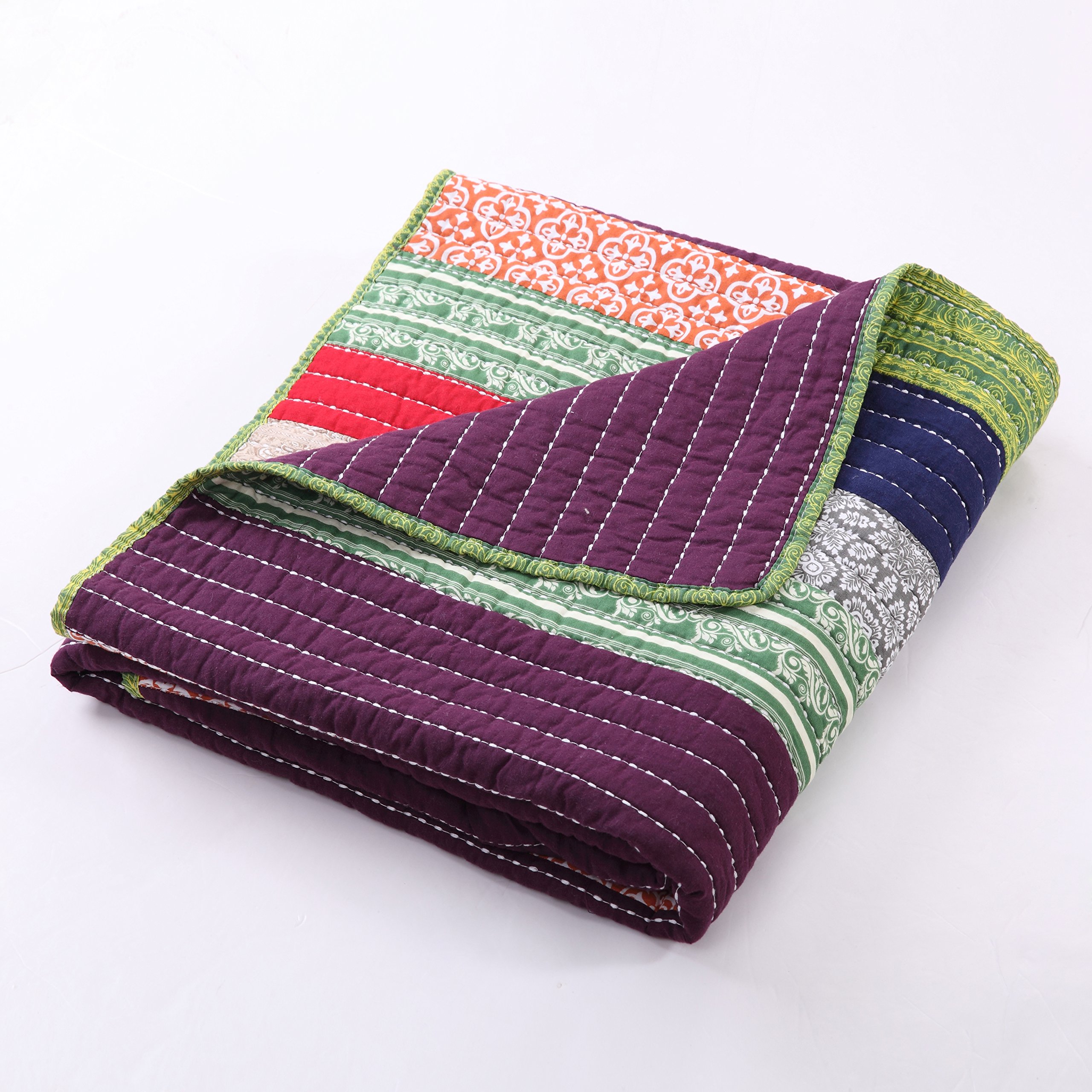 Greenland Home Marley Throw Blanket, Carnival 50 x 60