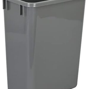 Hardware Resources Plastic Waste Container, 35 Quarts (Pack of 1), Grey