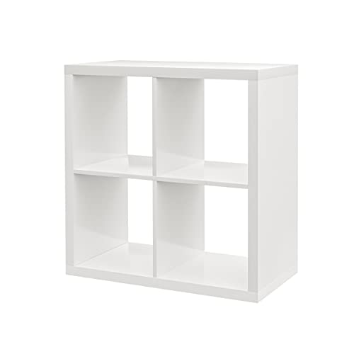 IKEA KALLAX Shelving unit - Bookcase,Perfect For Baskets or Boxes-77x77 cm (High-Gloss White) by KALLAX